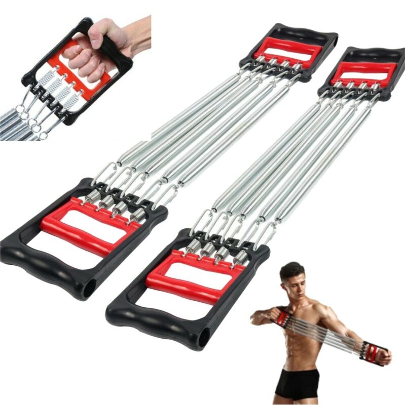 Body Chest Expander Exercise 5 Spring Puller Muscle Stretcher - Super ...