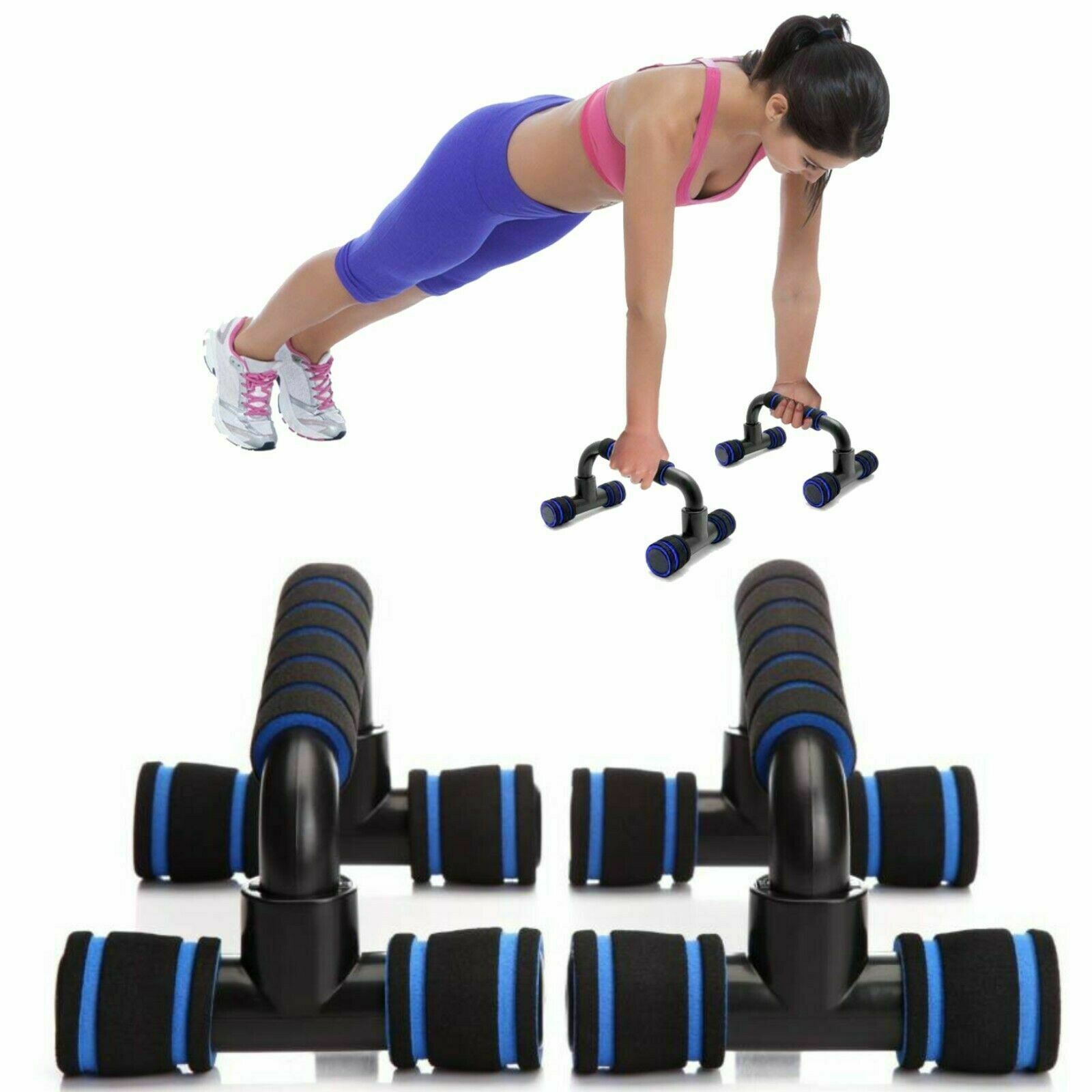 Body Sculptured Push Up Bars Press Handles Exercise Grips - Super Home Gym
