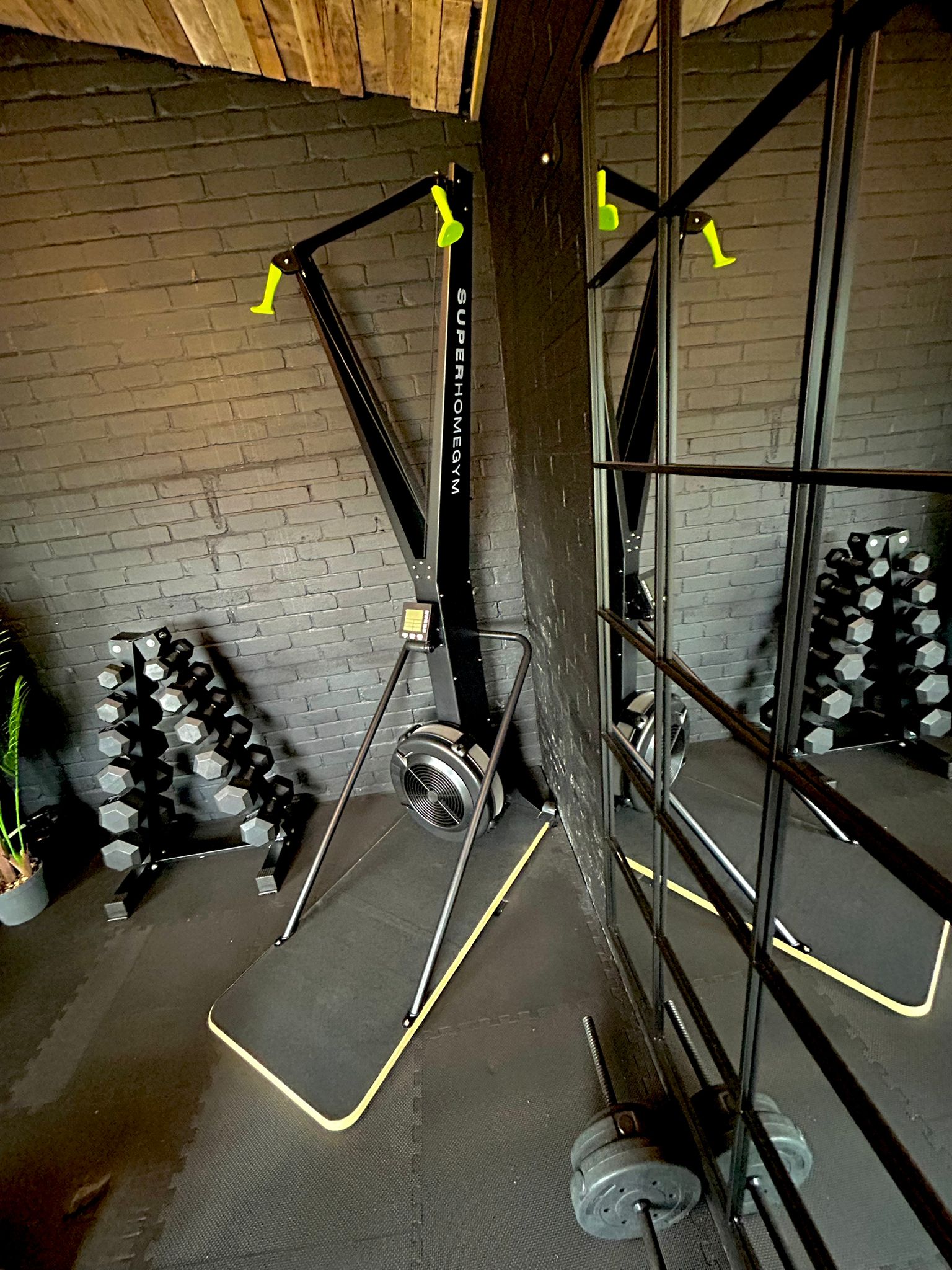 SHG Ski Machine- Ski Exercise Trainer with Free Floor Stand and Monitor ...
